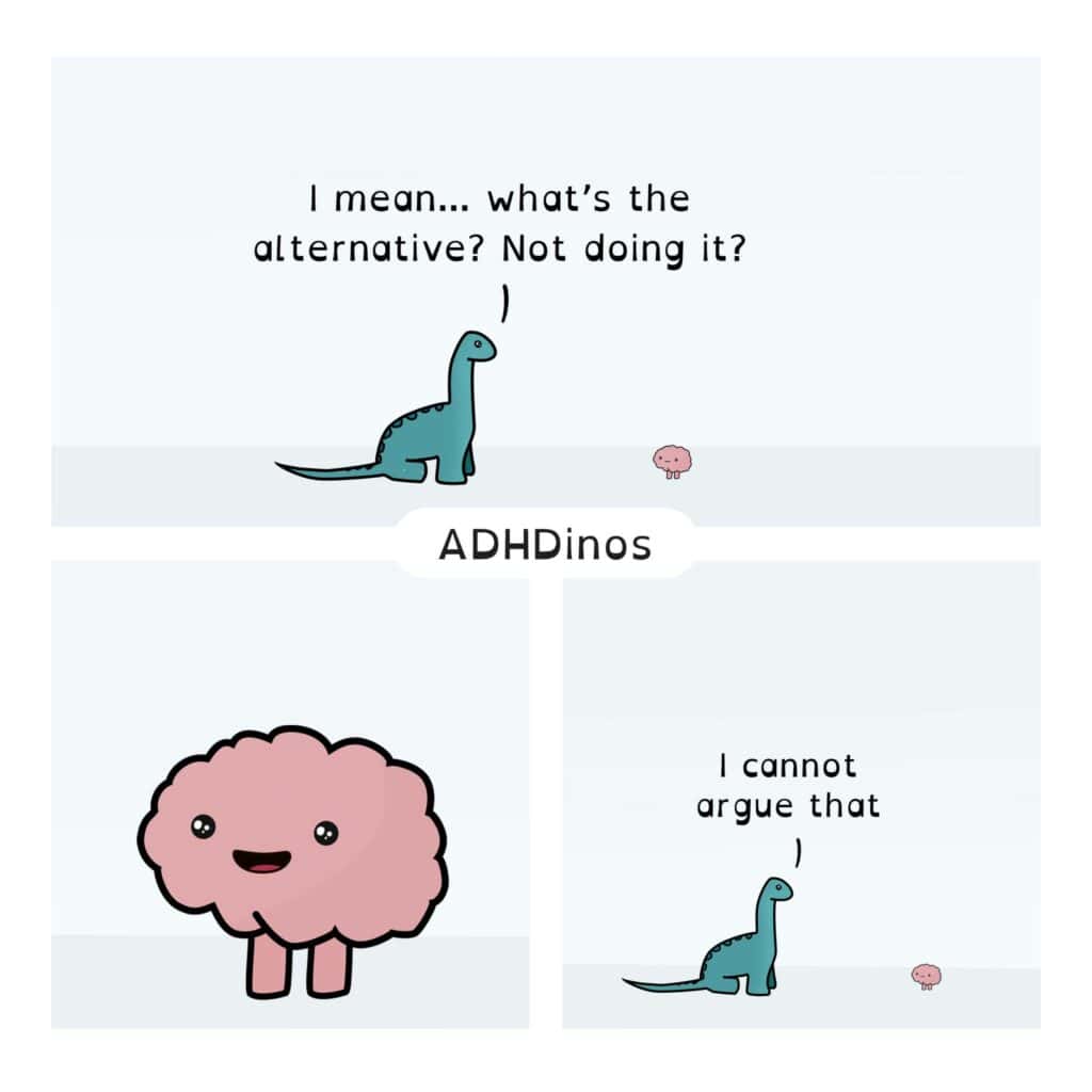 30 Hilarious Comics About Living With ADHD from ADHDinos