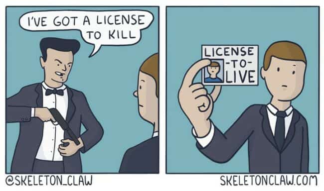 30 Hilariously Dark Comics From The Cartoonist Behind Skeleton Claw