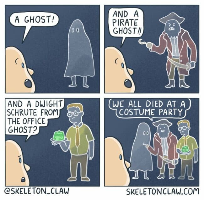 30 Hilariously Dark Comics From The Cartoonist Behind Skeleton Claw