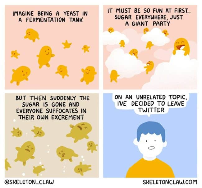 30 Hilariously Dark Comics From The Cartoonist Behind Skeleton Claw