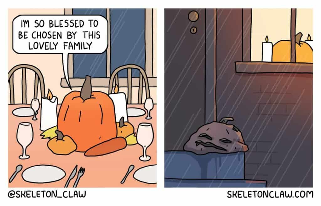 30 Hilariously Dark Comics From The Cartoonist Behind Skeleton Claw