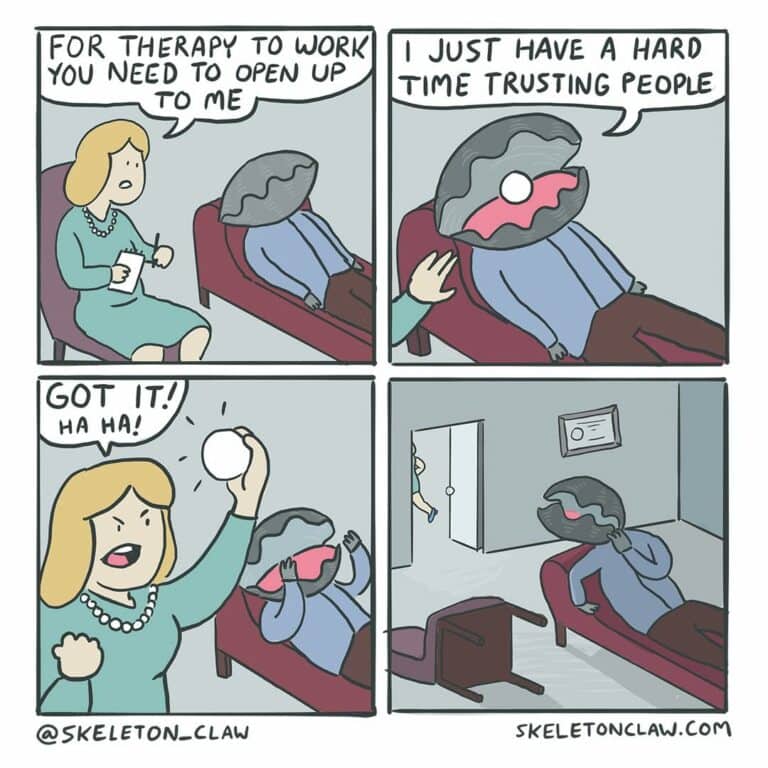 30 Hilariously Dark Comics From The Cartoonist Behind Skeleton Claw