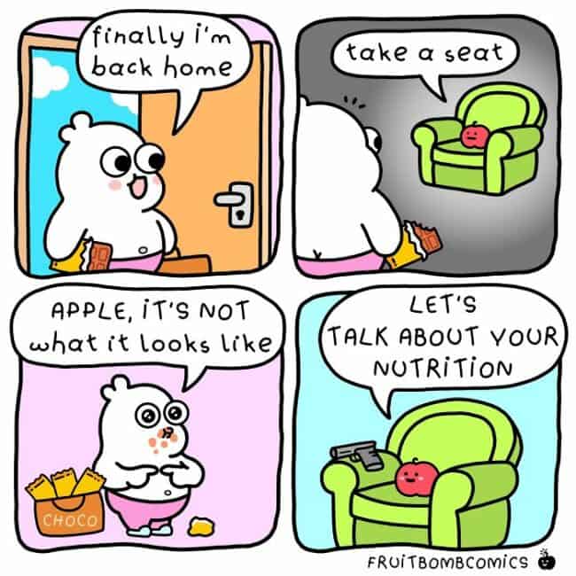 30 Hilariously Unhinged Comics About Nutrition And Healthy Choices