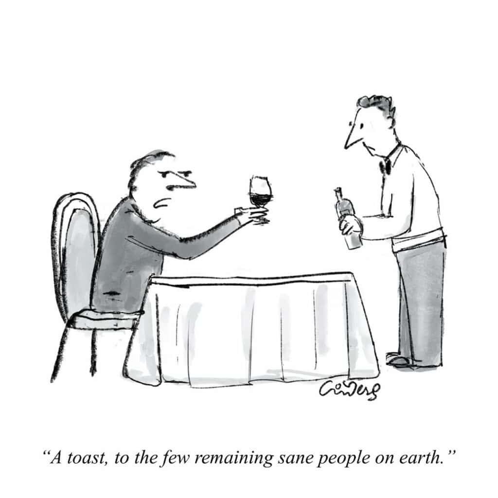 30 Witty Comics From New Yorker Cartoonist David Gomberg
