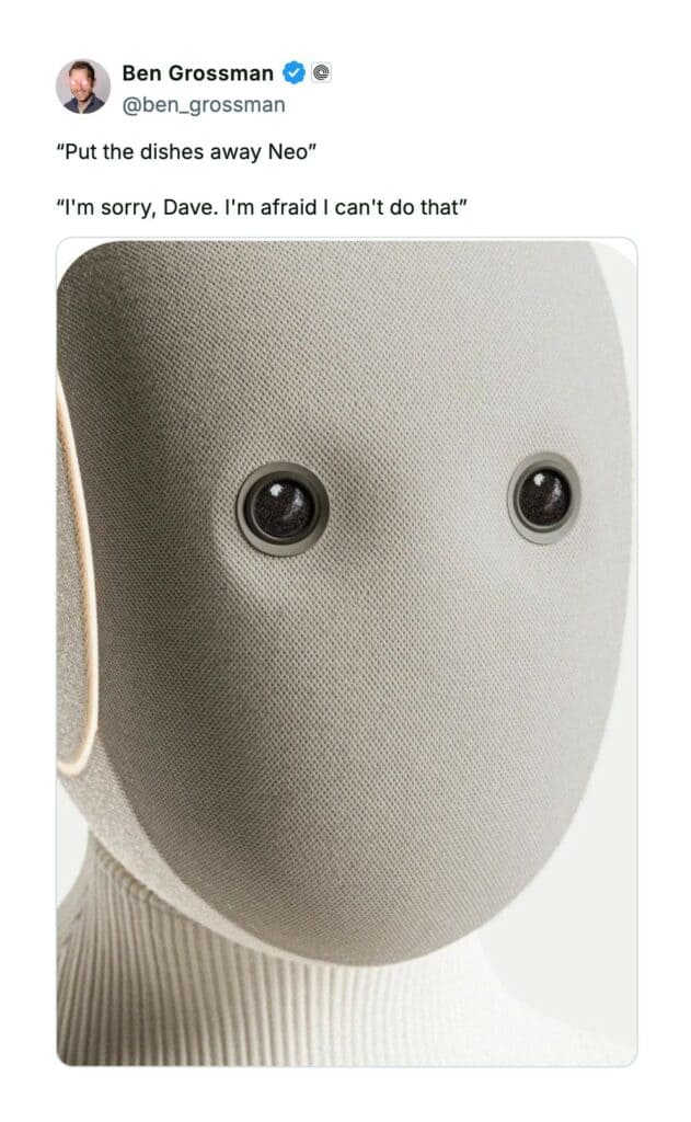 30 Funniest Tweets And Memes About The New NEO Robot