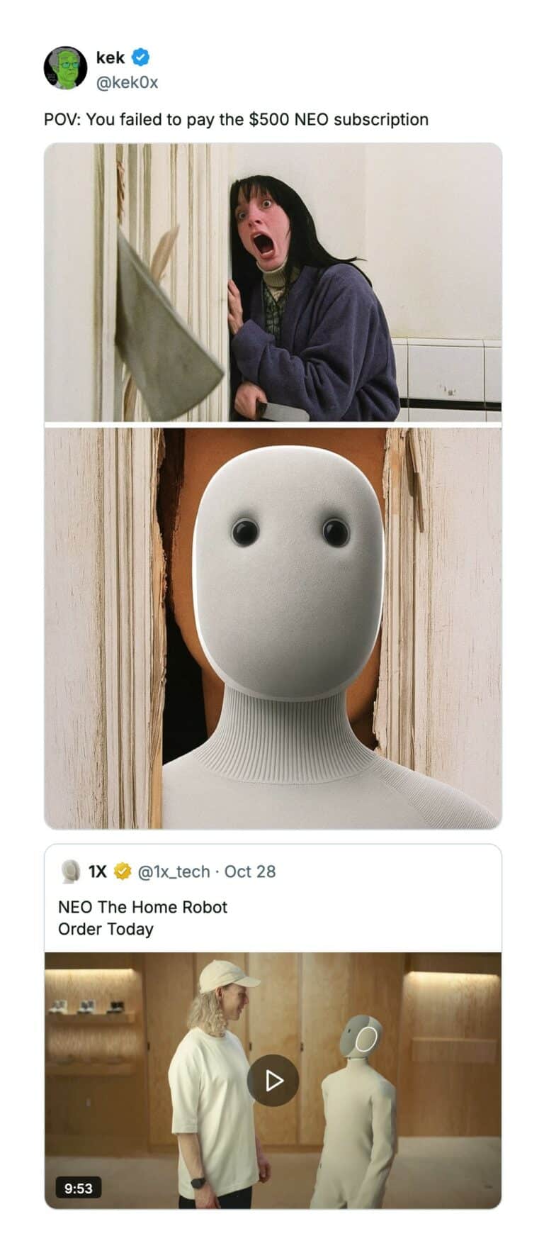 30 Funniest Tweets And Memes About The New NEO Robot