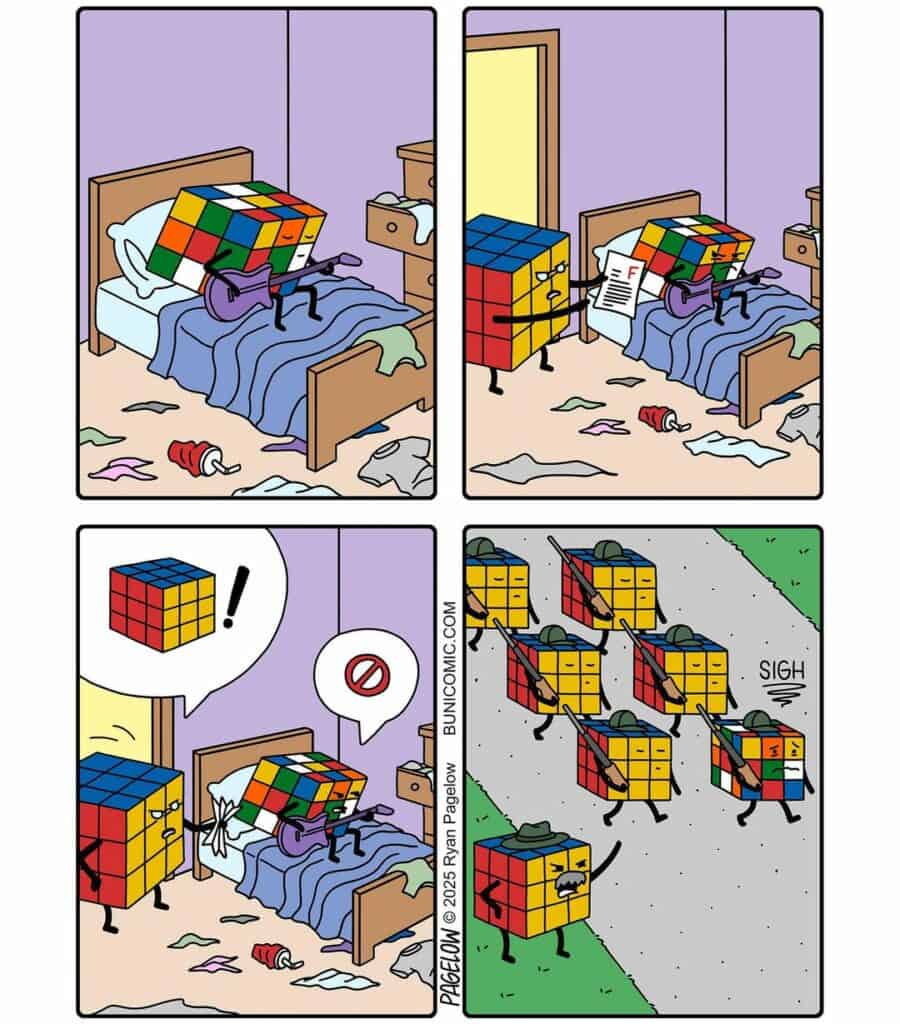 40 Hilarious Twist Ending Cartoons From The Dark Mind Behind Buni Comic