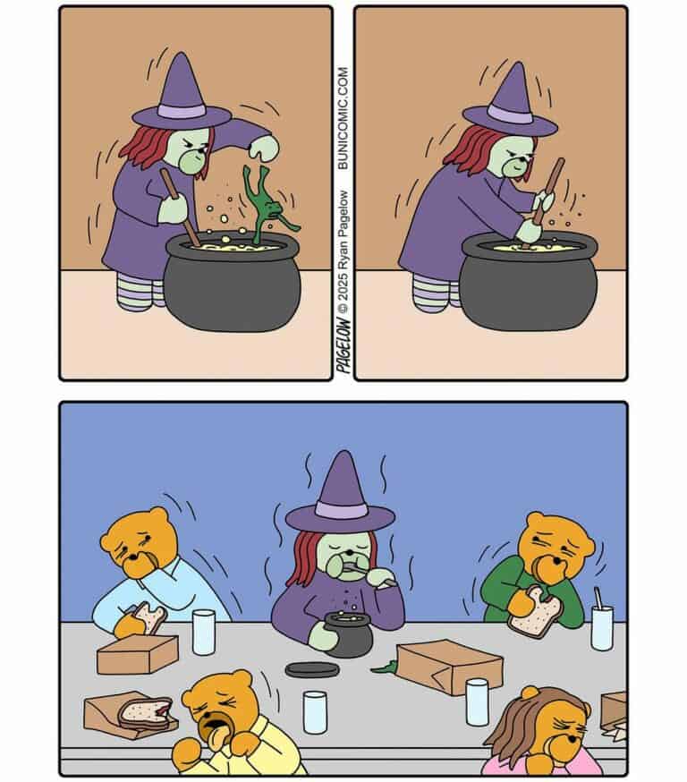 40 Hilarious Twist Ending Cartoons From The Dark Mind Behind Buni Comic