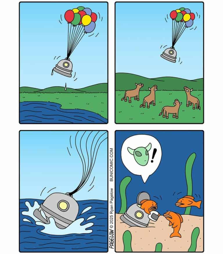 40 Hilarious Twist Ending Cartoons From The Dark Mind Behind Buni Comic