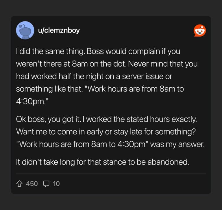 Manager Demands All Salaried Employees Start Exactly At 8:30, They ...