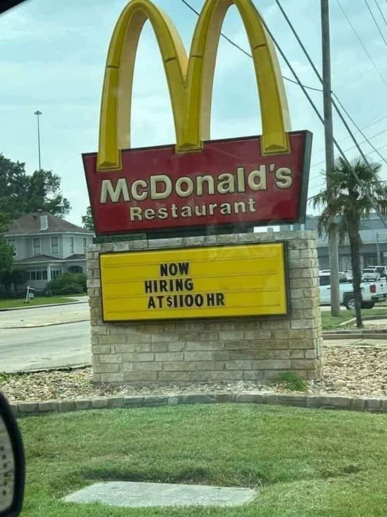 25 Fast Food Now Hiring Signs That Are Funnier Than They Should Be