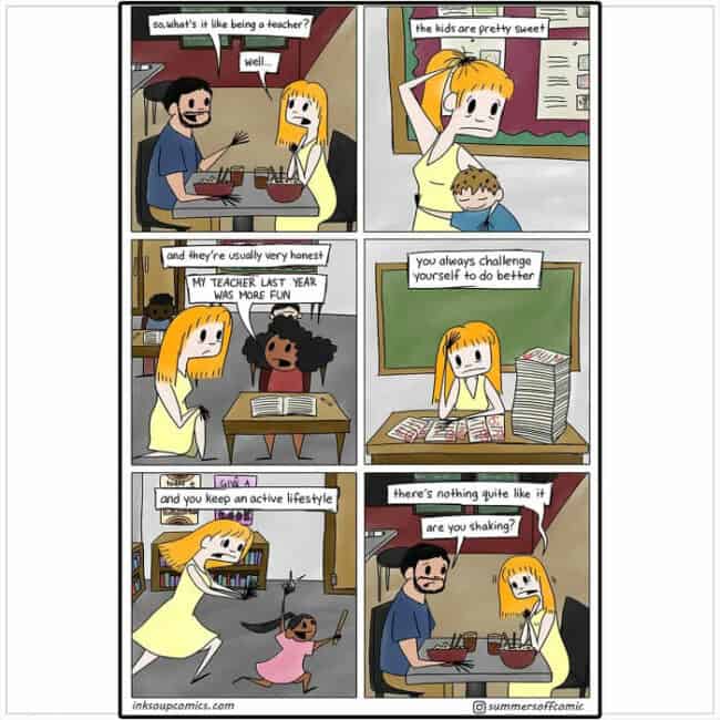 Teacher Illustrates Classroom Chaos With These Absurd Comics And It’s ...