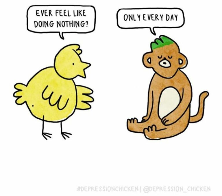 35 One-Panel Depression Chicken Comics That Find Humor In Anxiety ...