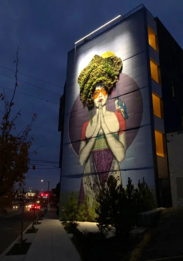 22 Street Artists Who Used Real Flowers And Trees As Hair For Their ...